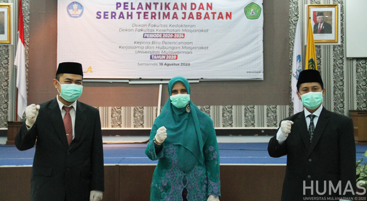 Rektor Lantik Dekan FK dan FKM serta Kepala Biro | Universitas Mulawarman